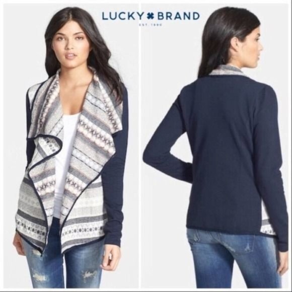 Lucky Brand | Sweaters | Lucky Brand Aztec Southwestern Waterfall Open ...